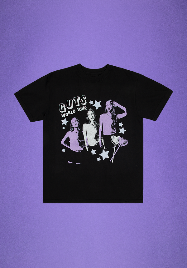 Guts World Tour Lollypop Dateback T Shirt In Black Olivia Rodrigo